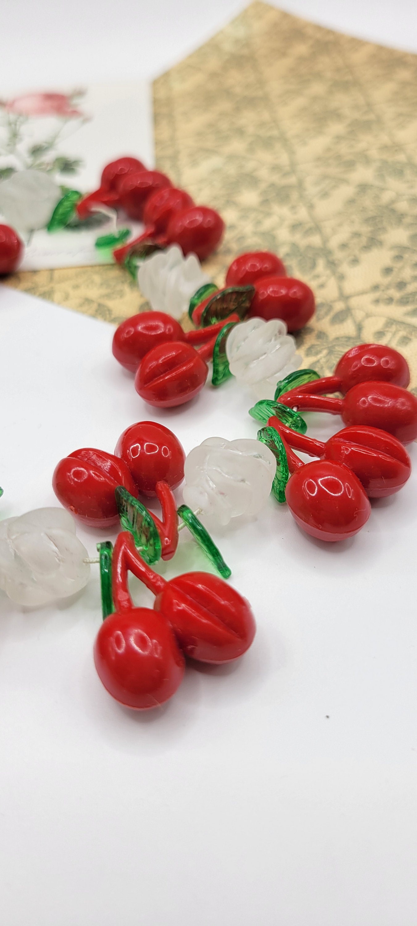 Adorable Vintage Art Deco Plastic Cherry Clip on Earrings and - Etsy