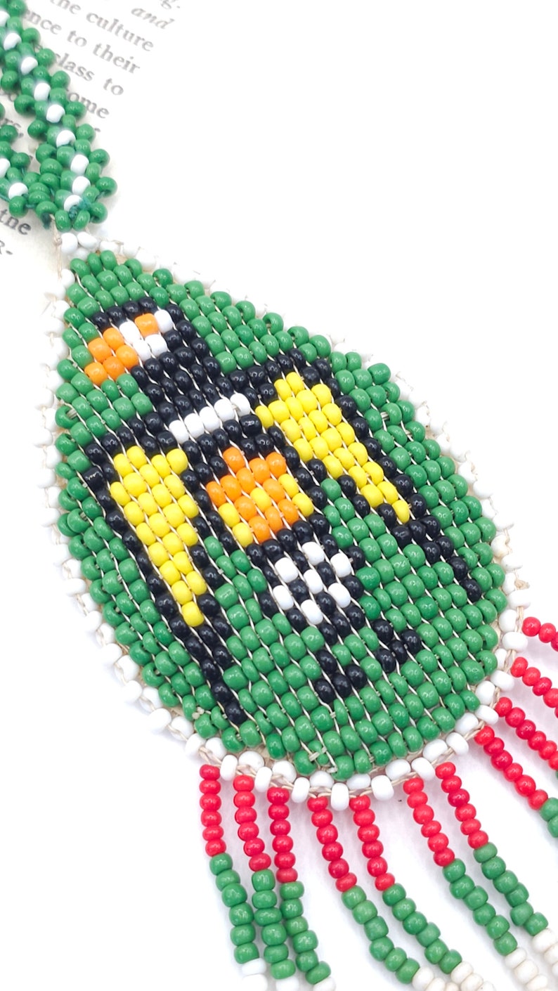 Vintage Native American Seed Bead Thunderbird Necklace/glass/beads ...