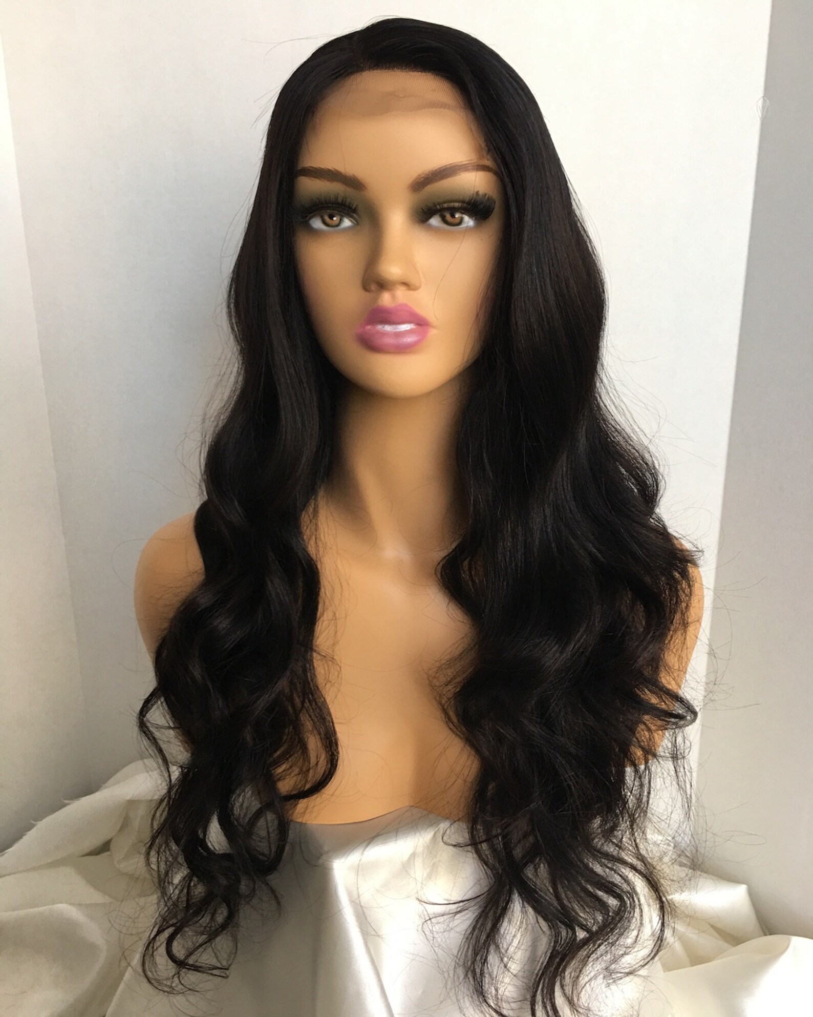 Gorgeous Human Hair Lace Front Wig Lovely Romantic Style Human | Etsy