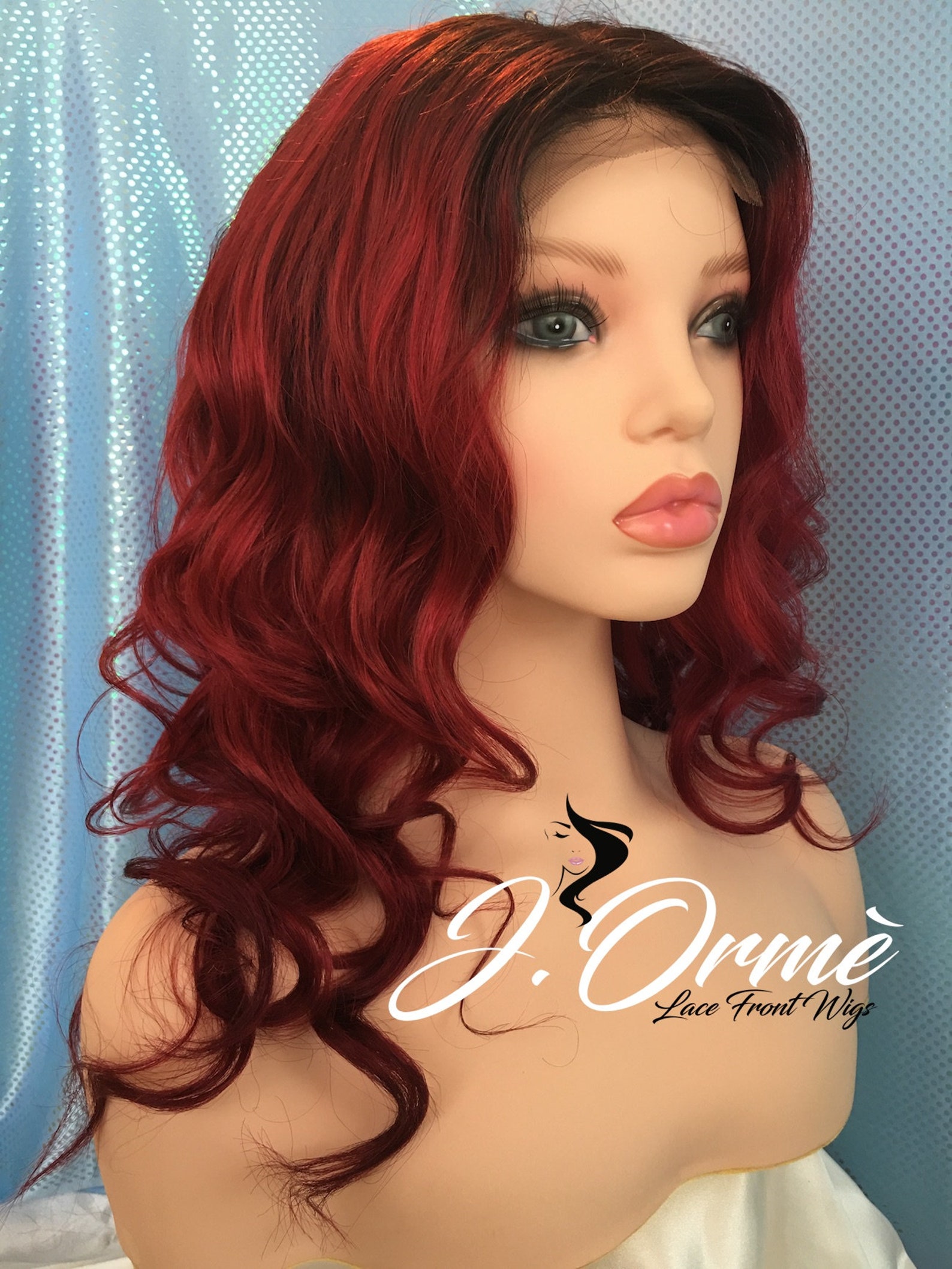 Gorgeous Human Hair 1b/99j Radiant Red Ombre Body Wave Lace | Etsy