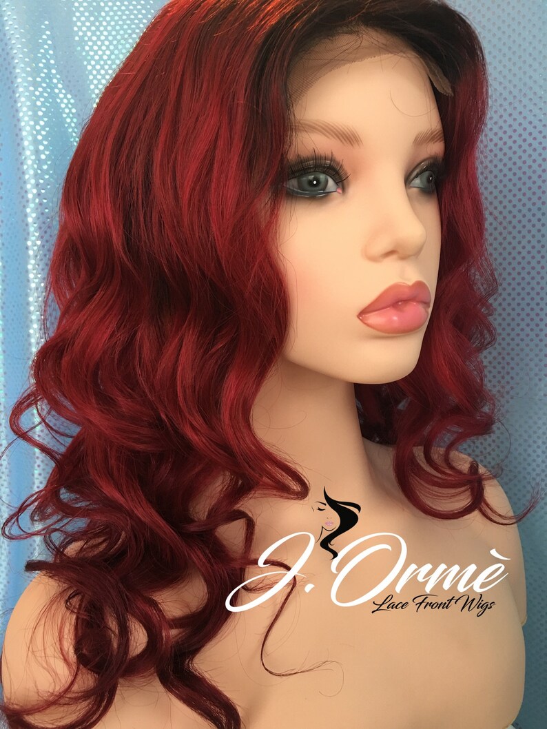 Gorgeous Human Hair 1b/99j Radiant Red Ombre Body Wave Lace | Etsy