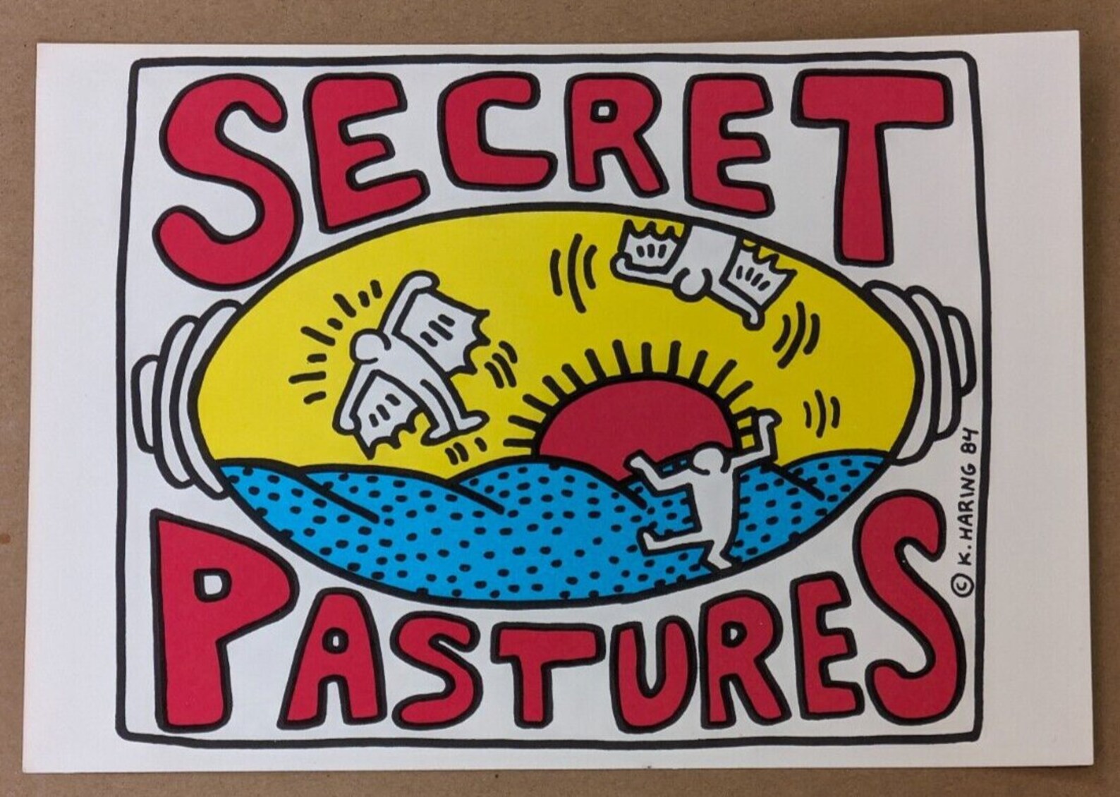 Keith Haring "secret Pastures" 1984. Rare Original Keith Haring ...