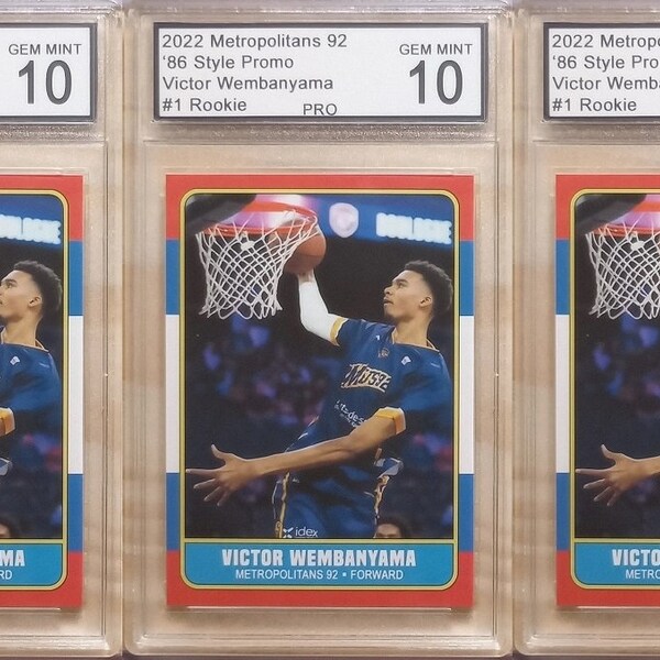 Wembanyama Graded Rookie Card - Etsy