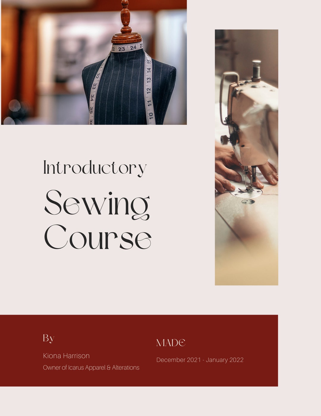 25 Page Introductory Sewing Booklet - Etsy