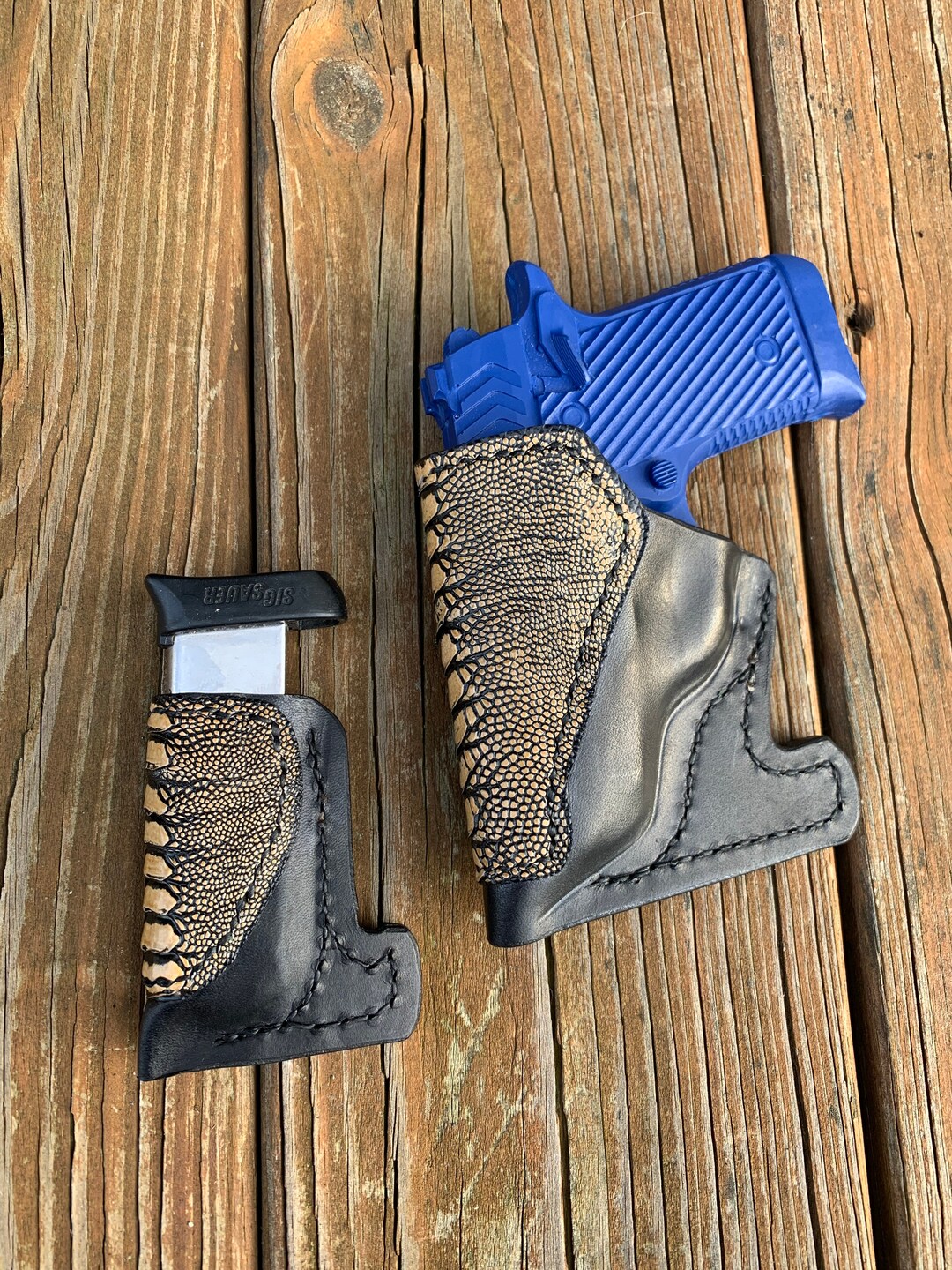 Springfield 911 .380 Pocket Holster and Mag Holder, Lined With Exotic ...