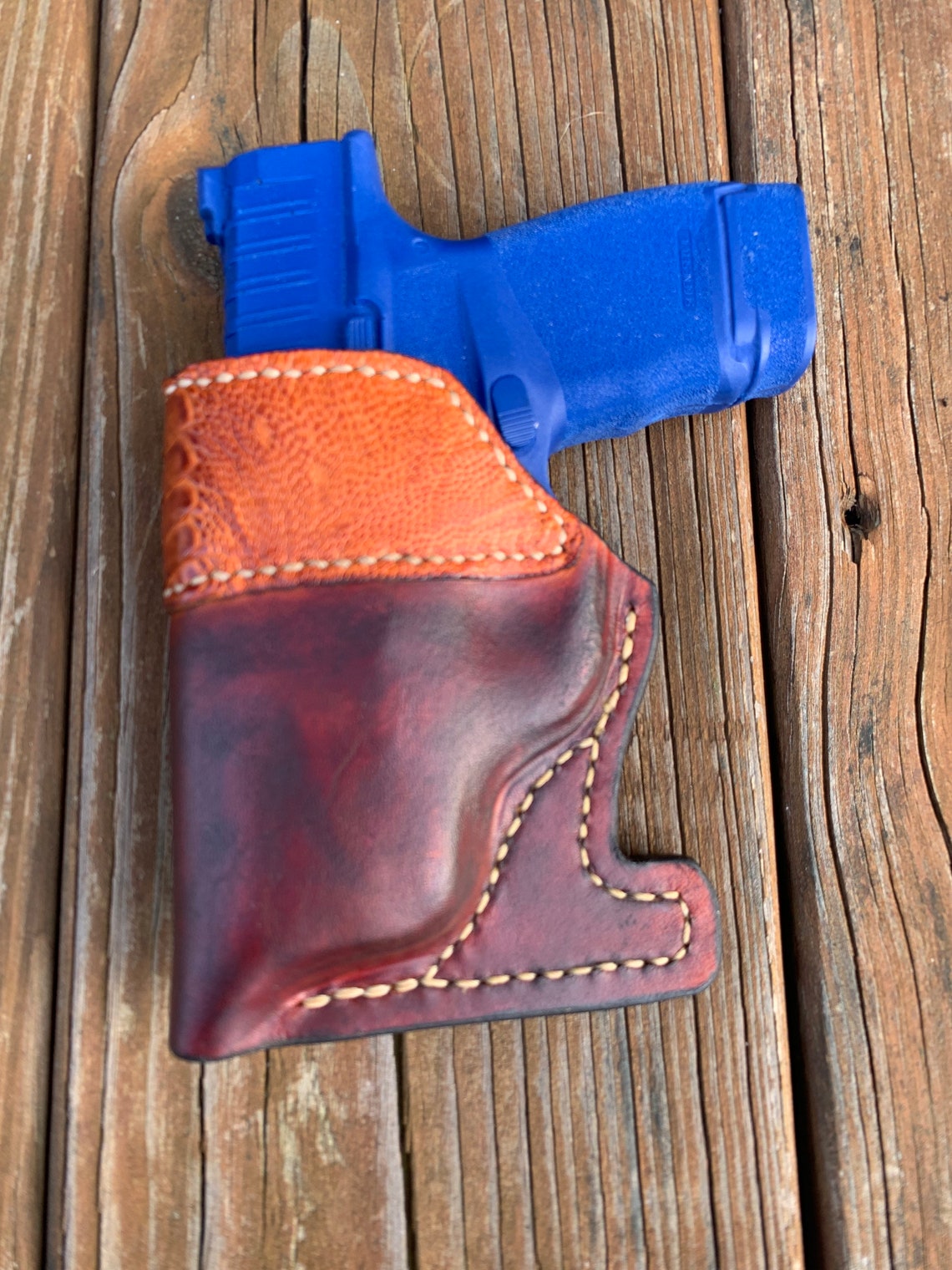 Springfield Hellcat Pocket Holster Lined With Exotic Ostrich - Etsy