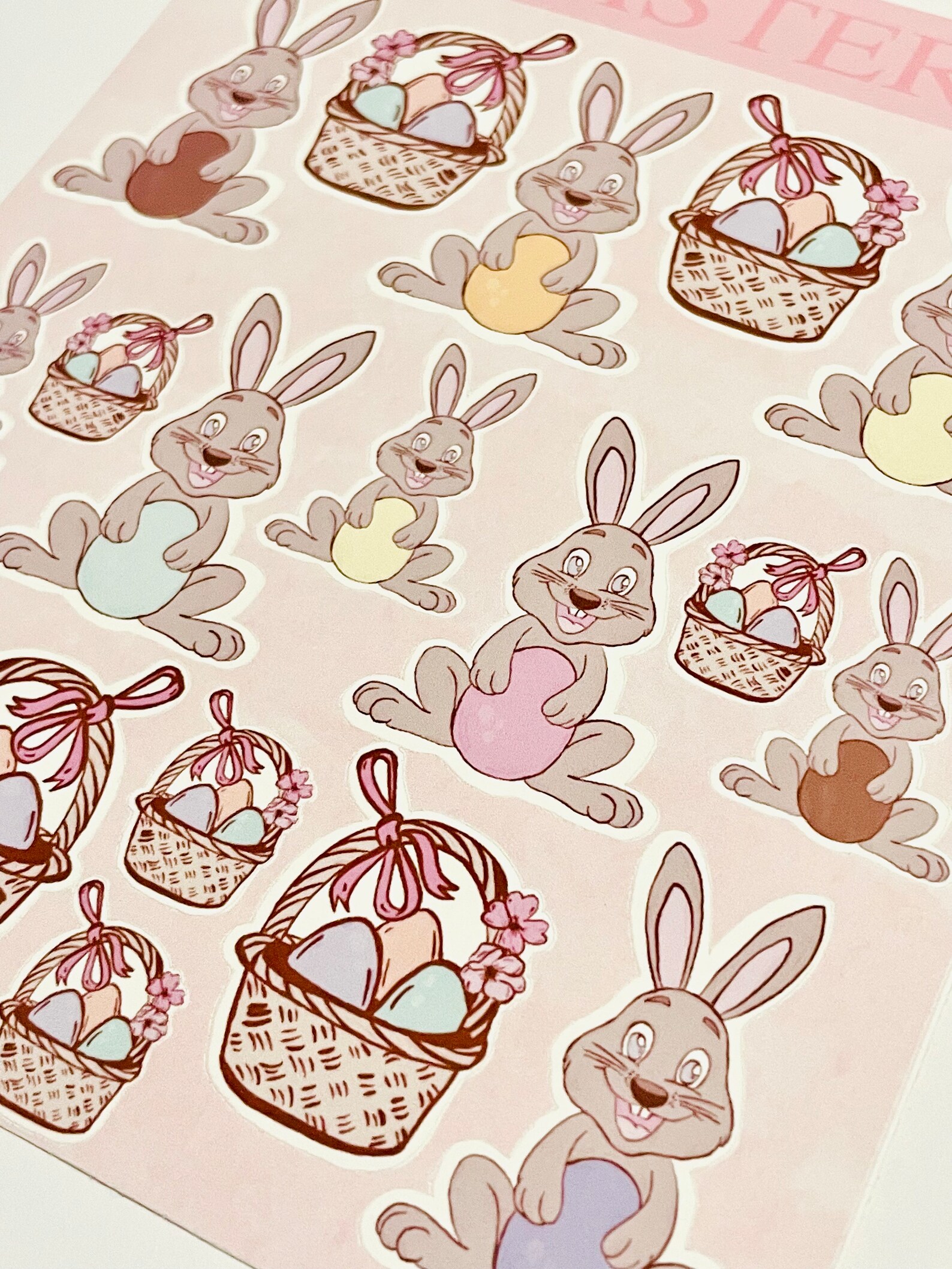 Stickers for Easter Bunny Stickers Easter Basket Stickers Diecut ...