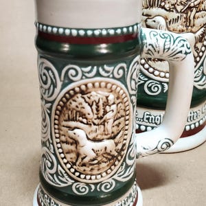 Vintage AVON Large and Small Beer Stein Mugs - English Setter ...