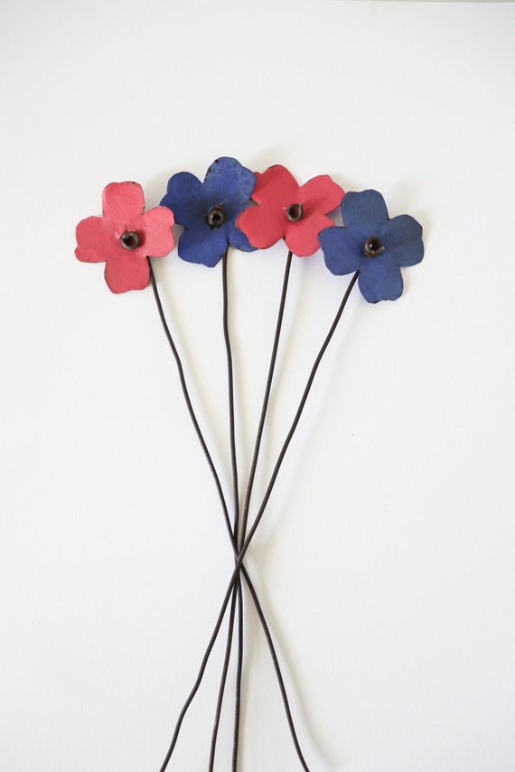 Build Your Own Bouquet of Small Hand Cut Metal Flowers - Etsy