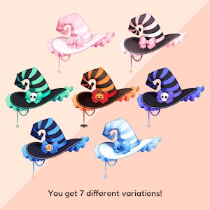Rigged Vtuber Witch Hat • Halloween Costume, Necromancer Magical Girl ...