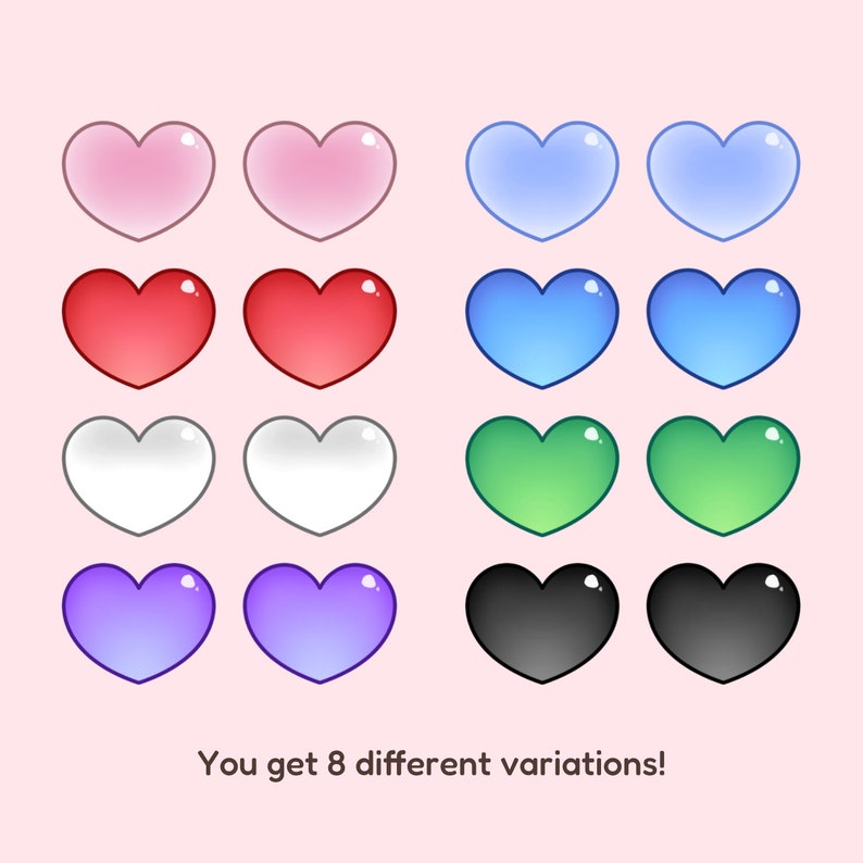 Rigged Vtuber Heart Eyes: Animated Live2d Valentine's Toggle (digital ...