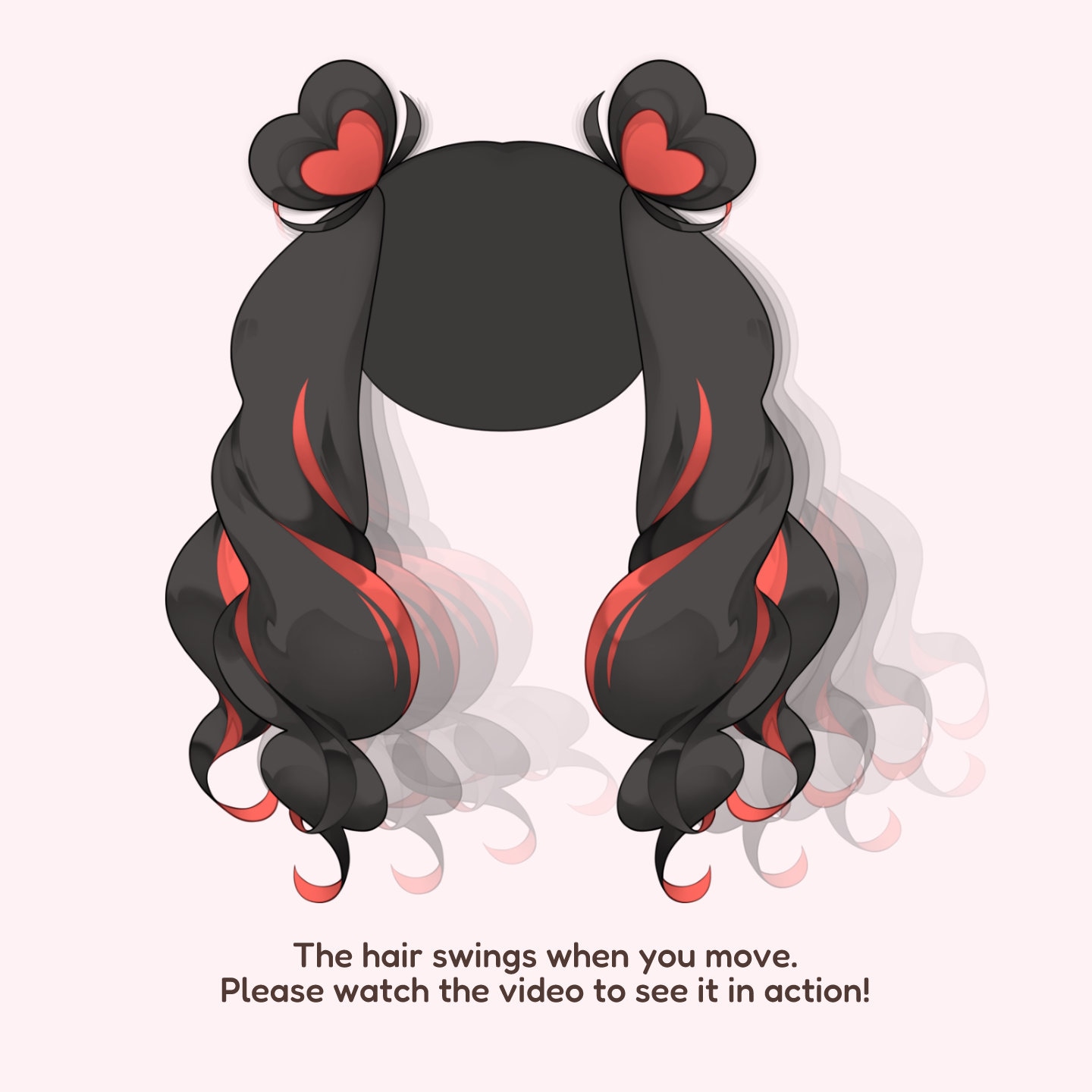 Rigged Vtuber Hair: Buns & Twin Tails - Animated Live2d Asset - Etsy