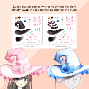 Rigged Vtuber Witch Hat: Animated Halloween Costume (live2d) - Etsy