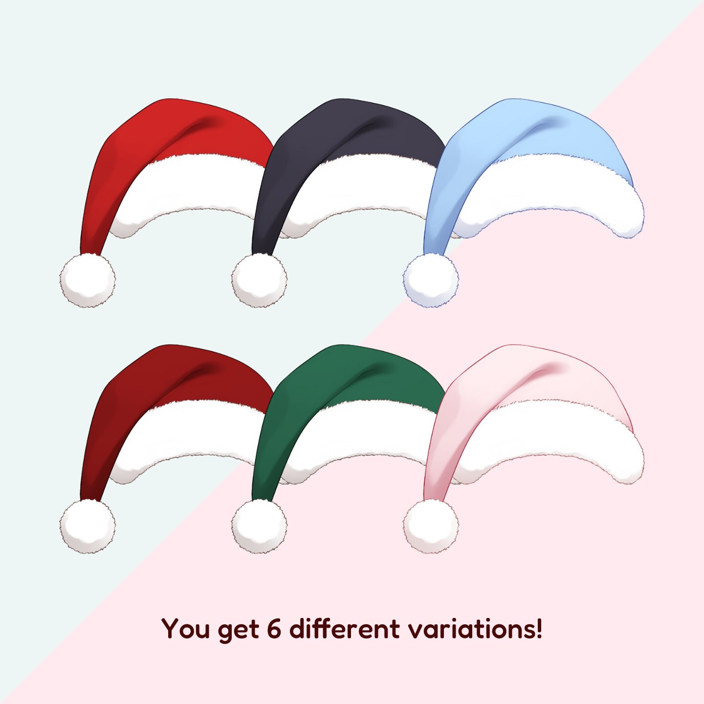 Rigged Vtuber Santa Hat: Animated Christmas Costume (live2d) - Etsy