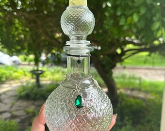 Vintage Crystal Altar Decanter Vessel Moon Water Jug Offering Vessel ...