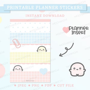 Cute Mochikichi Pocket Size Printable Planner Insert/ Note Page ...