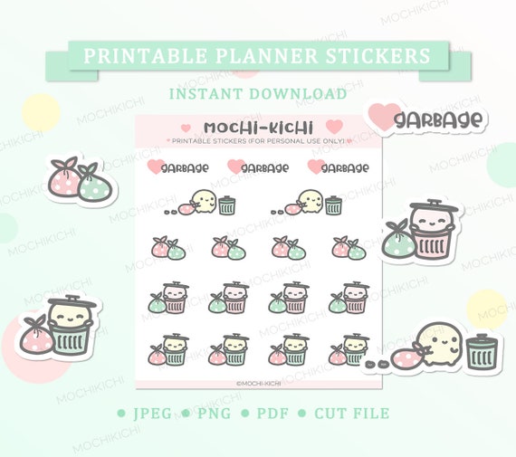Garbage Printable Planner Sticker/ Garbage Printable Sticker/ | Etsy