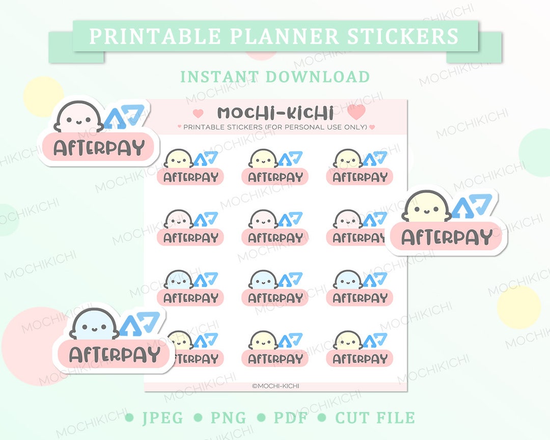 Cute Afterpay Printable Planner Stickers/ Afterpay Logo Printable ...