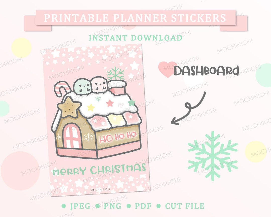 Cute Christmas Printable Planner Dashboard/ Gingerbread House Printable ...