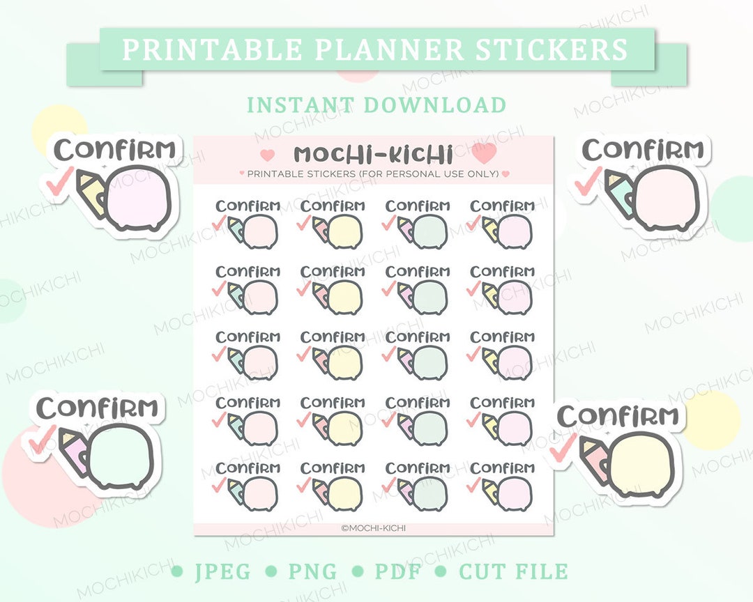 Cute Appointment Printable Planner Sticker/ Confirm Printable Planner ...