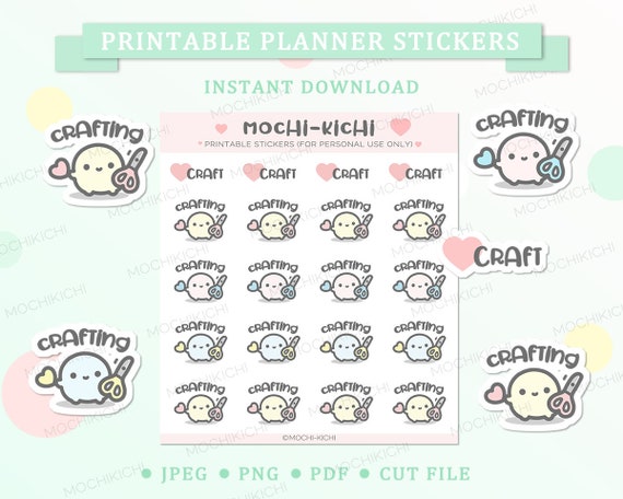 Cute Crafting Printable Planner Sticker/ Craft Printable | Etsy