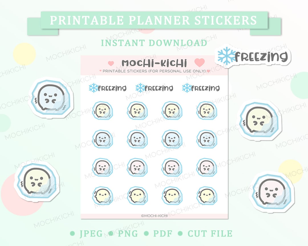 Cute Freezing Printable Planner Sticker/ Freezing Planner Sticker ...