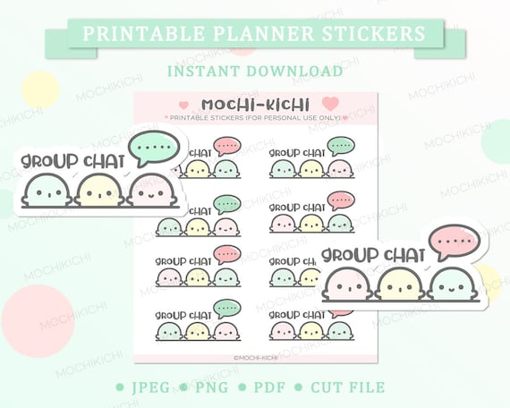 Group Chat Printable Planner Sticker/ Meeting Printable - Etsy