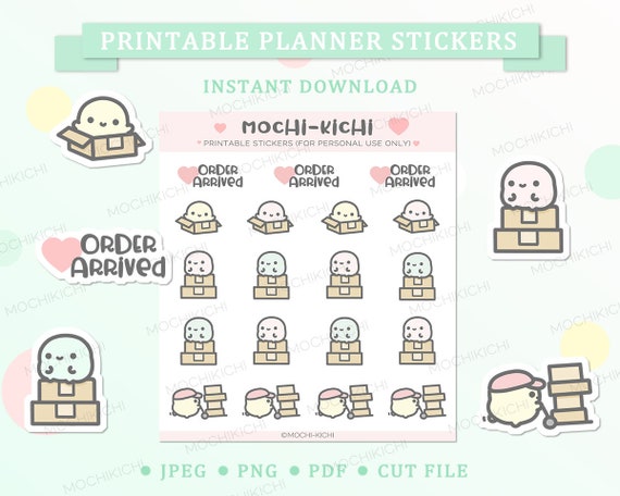 Cute Order Arrived Printable Planner Sticker/ Order Delivery - Etsy