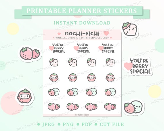Berry Special Printable Planner Stickers/ Strawberry Printable - Etsy
