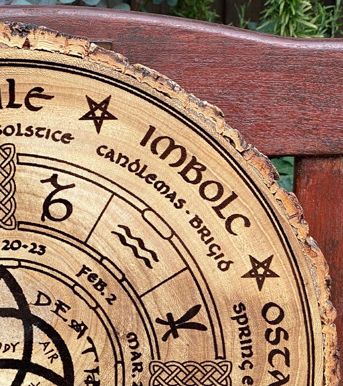 Celtic Pagan Year Wheel Calendar Celtic Engraved Year Wheel | Etsy