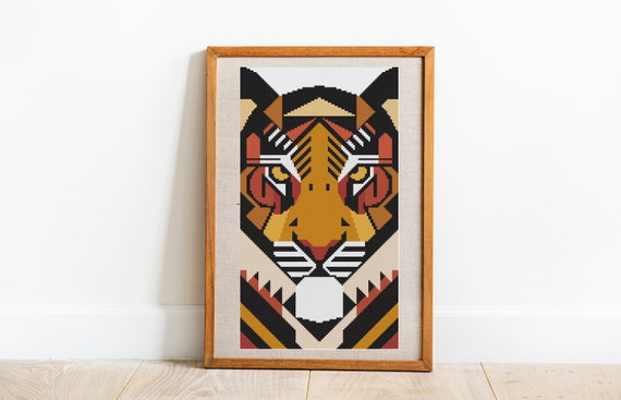 Tiger Cross Stitch Pattern - Etsy