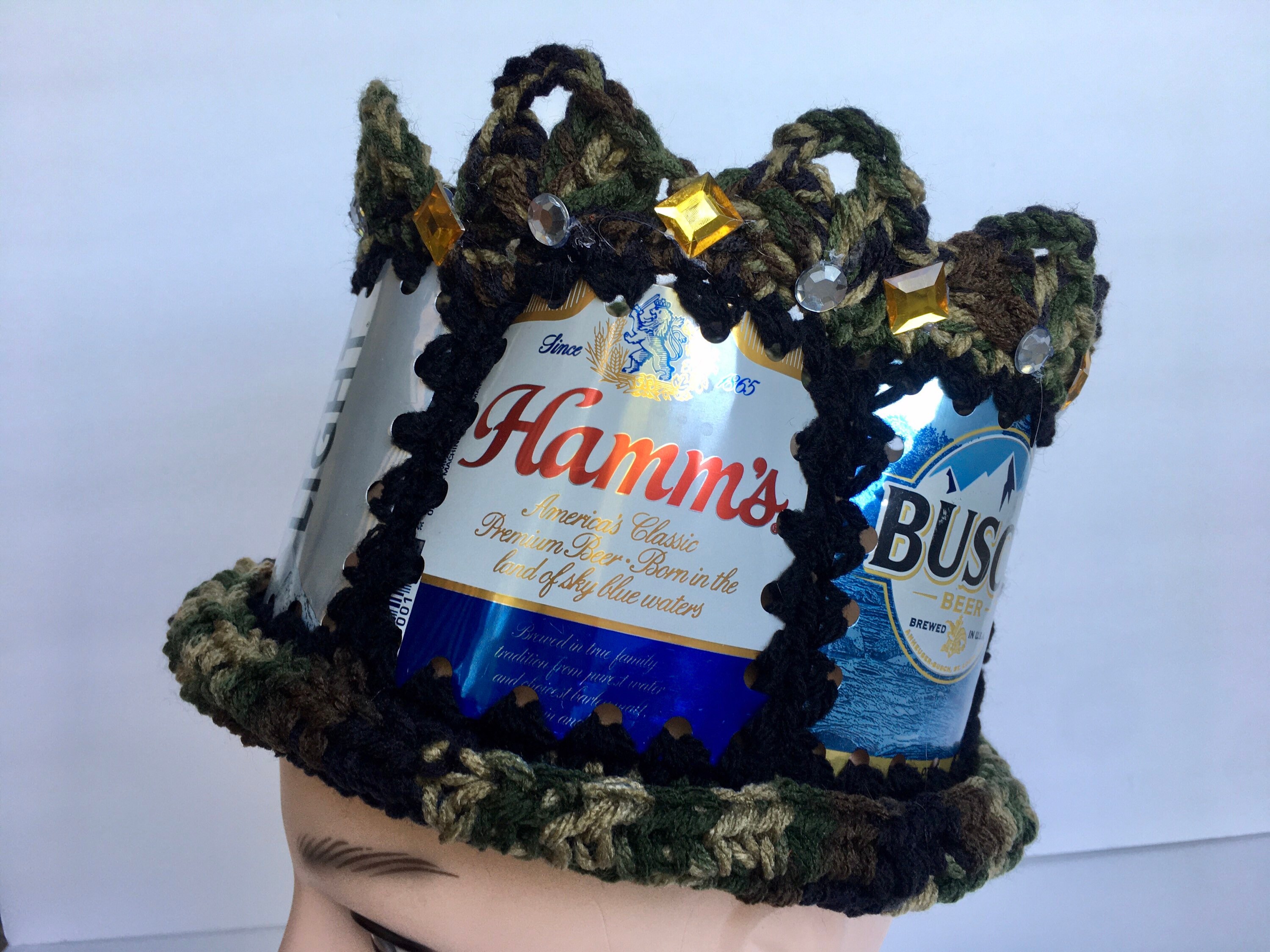 Beer Can Custom Crown With Jewels - Etsy