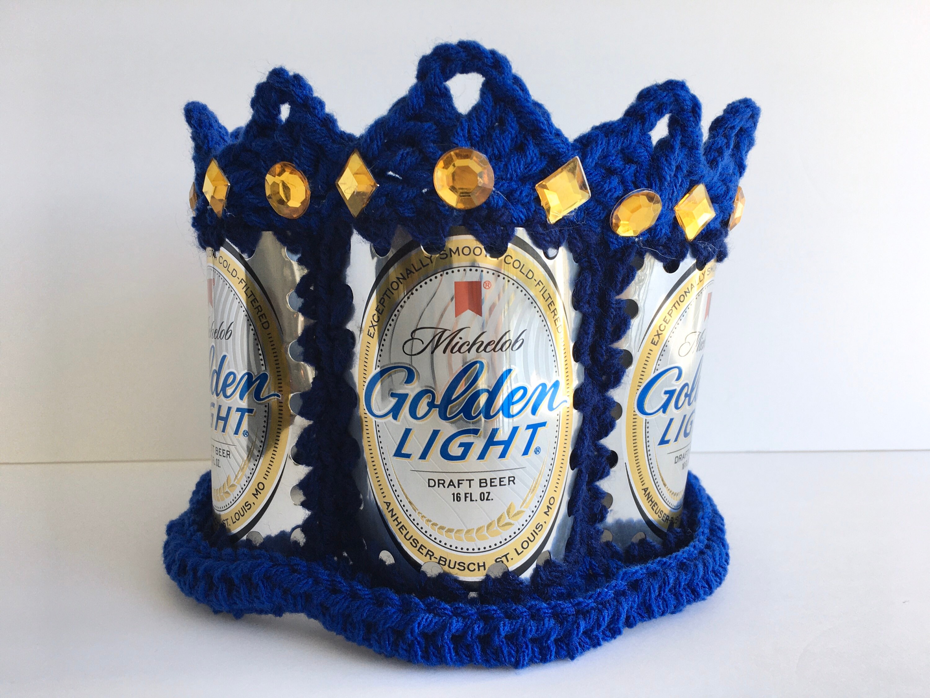 Beer Can Custom Crown With Jewels - Etsy