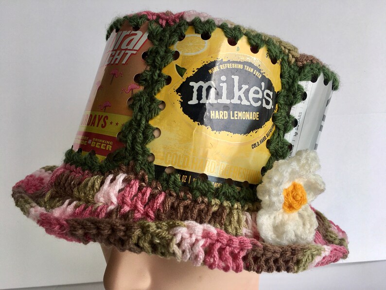 Lady Camouflage Redneck Beer Can Hat Made With Recycled Beer Cans ...