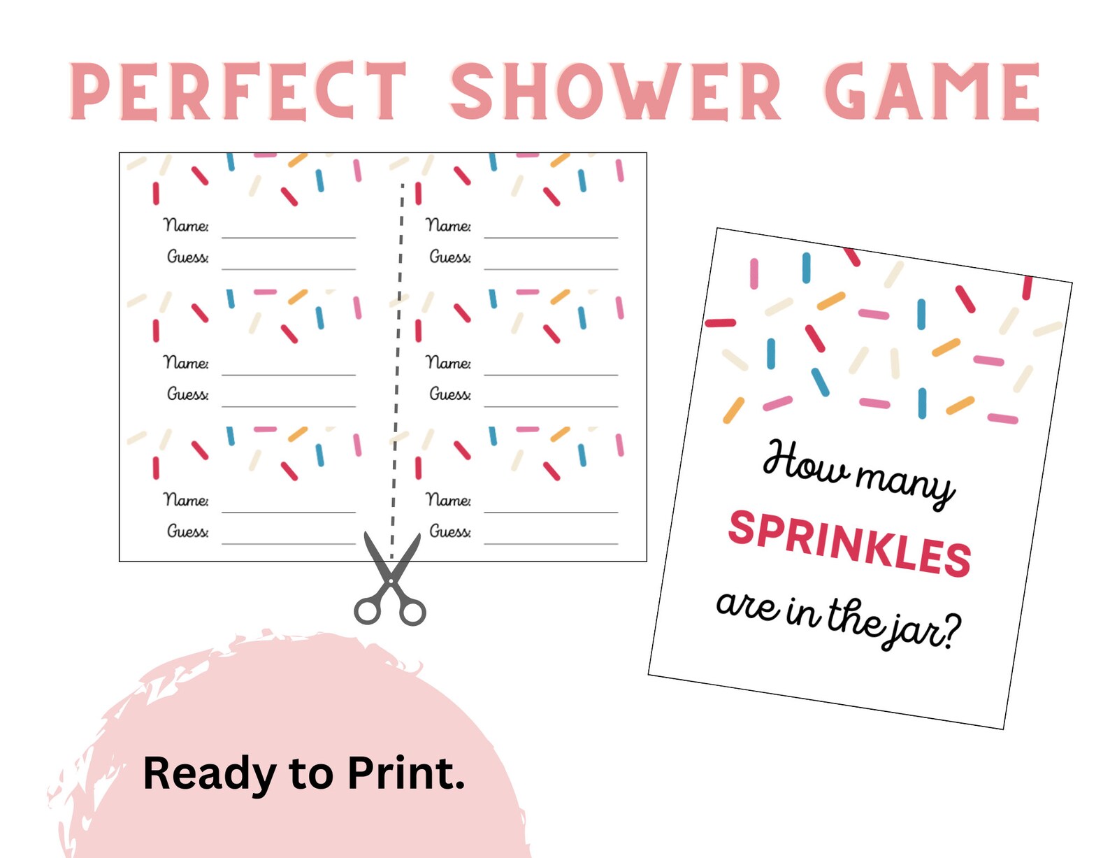 Guess How Many Sprinkles? - Baby Shower Guessing Game - Baby Shower ...