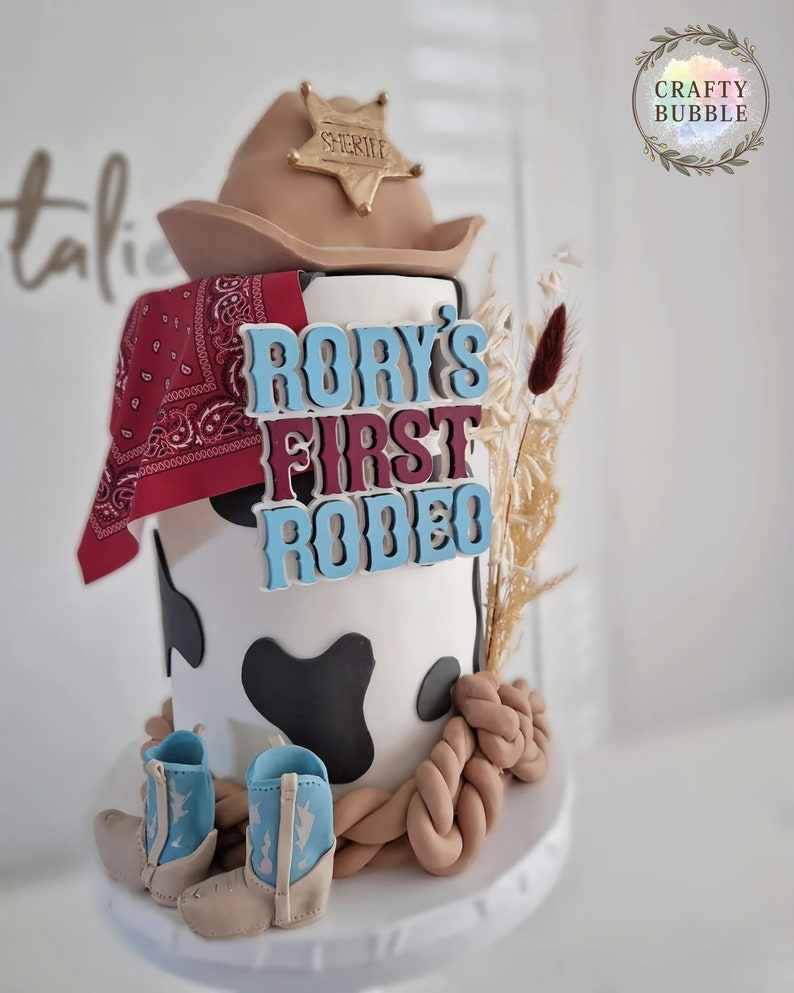 Personalised First/second/third (any Age/colour) Rodeo Birthday Cake ...