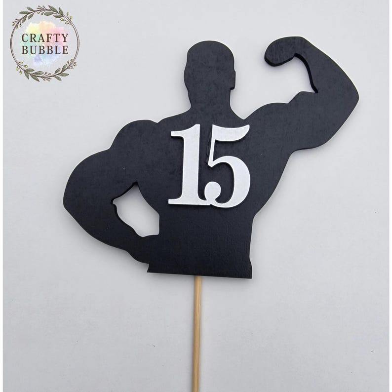 Gym Cake Topper | Fitness Birthday Cake Decoration | Weight Lifting ...