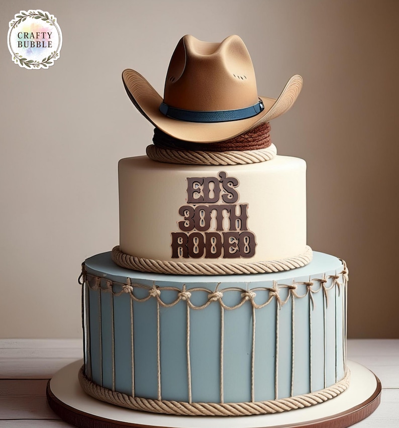 Personalised First/second/third (any Age/colour) Rodeo Birthday Cake ...