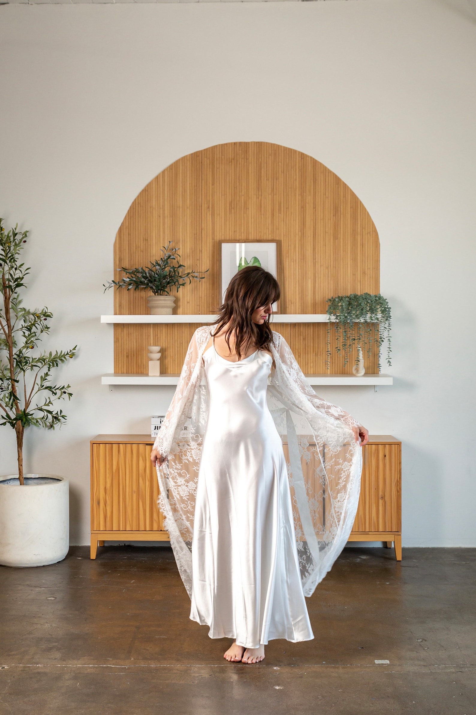 Lace Wedding Robe-bridal Bride Robe-long Lace Robe-bridesmaid Robe ...