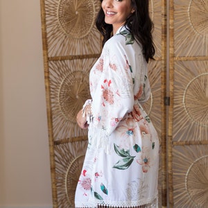 Bridal Floral Robes-tassle Robes With Fringes-cotton Robes-bridesmaid ...