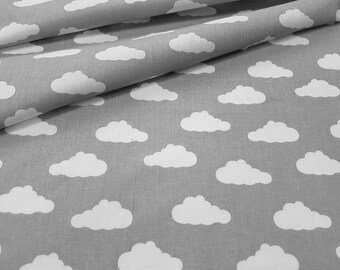Cloud Print Fabric | Etsy UK