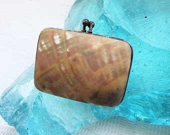 Antique Mother of Pearl/abalone Shell Coin Purse - Etsy