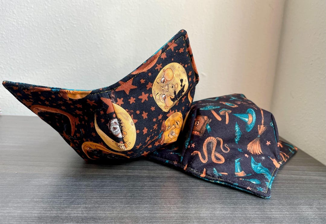 Microwavable Bowl Cozy - Blue Galaxy, Option for Mystic Moon or Cottage ...