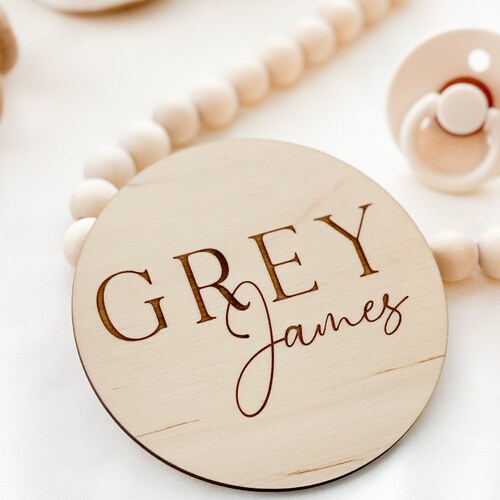 Wooden Baby Name Sign Baby Name Announcement Newborn Name - Etsy