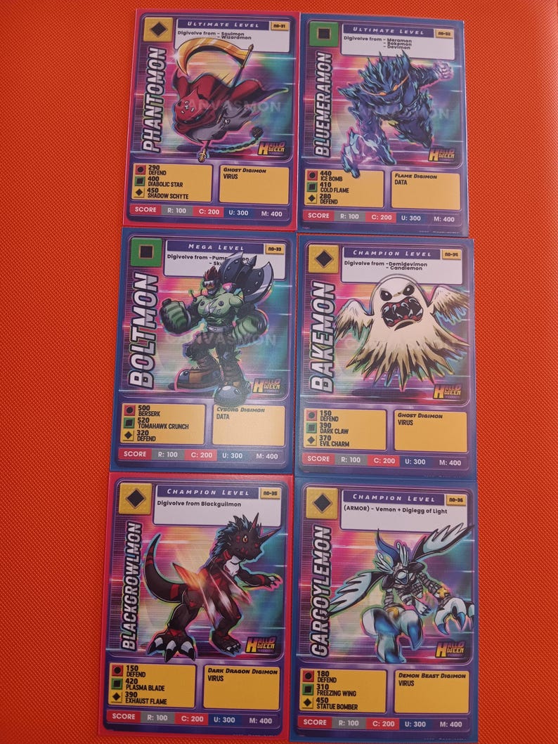 Digimon Cards Custom New, 45qty Canvasmon Deck. Blue, Red Variant - Etsy