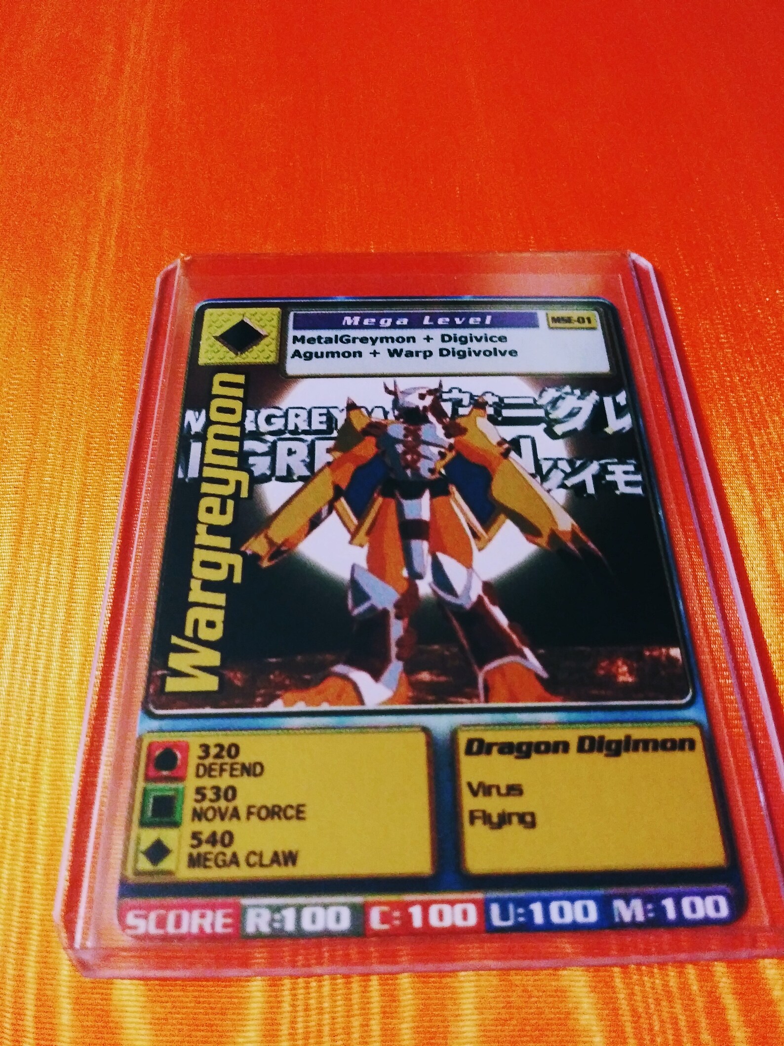 Digimon card Wargreymon. Custom cool non-holo card. New | Etsy