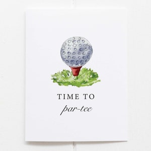Golf Lover Greeting Card Time to Par-tee - Husband Greeting Card ...