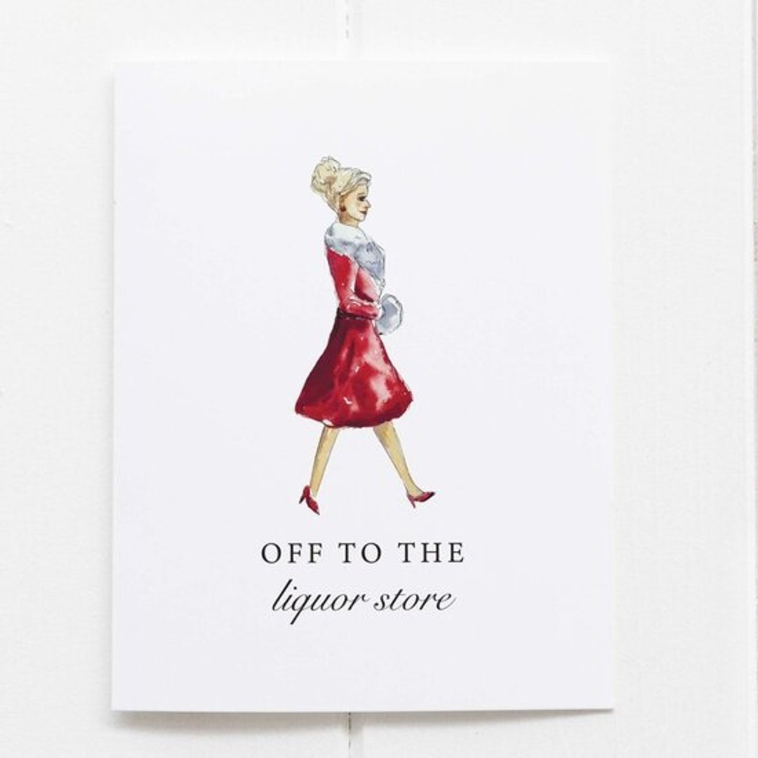 Holiday Liqour Greeting Card off to the Liquor Store - Bourbon Greeting ...