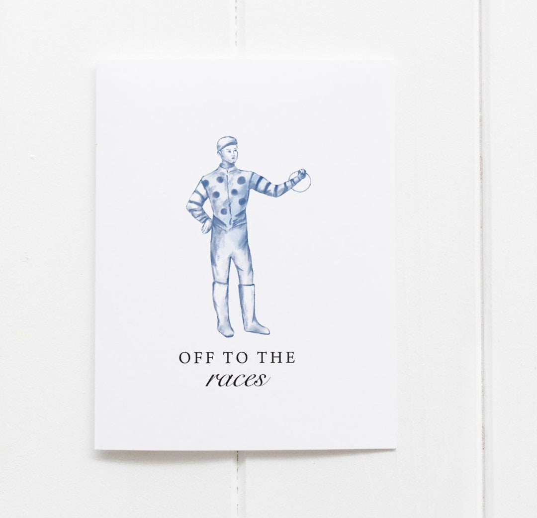Derby Jockeys Greeting Card off to the Races - Horse Racing - 2024 ...