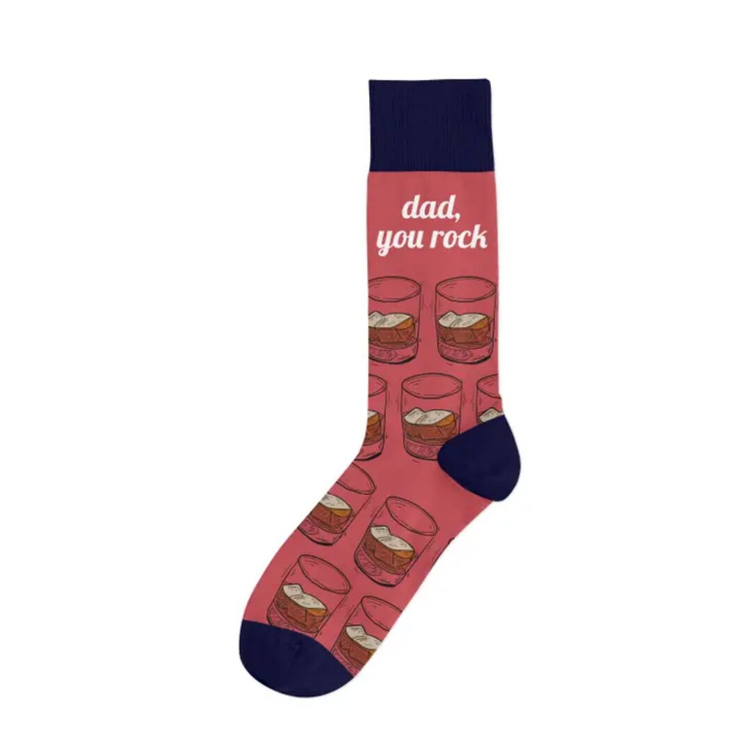 Bourbon Dad You Rock Socks - Bourbon Whiskey Father's Day Gift ...